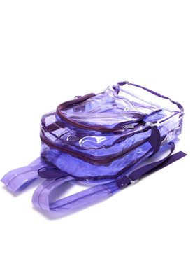 Neon Purple Transparent Youth Backpack